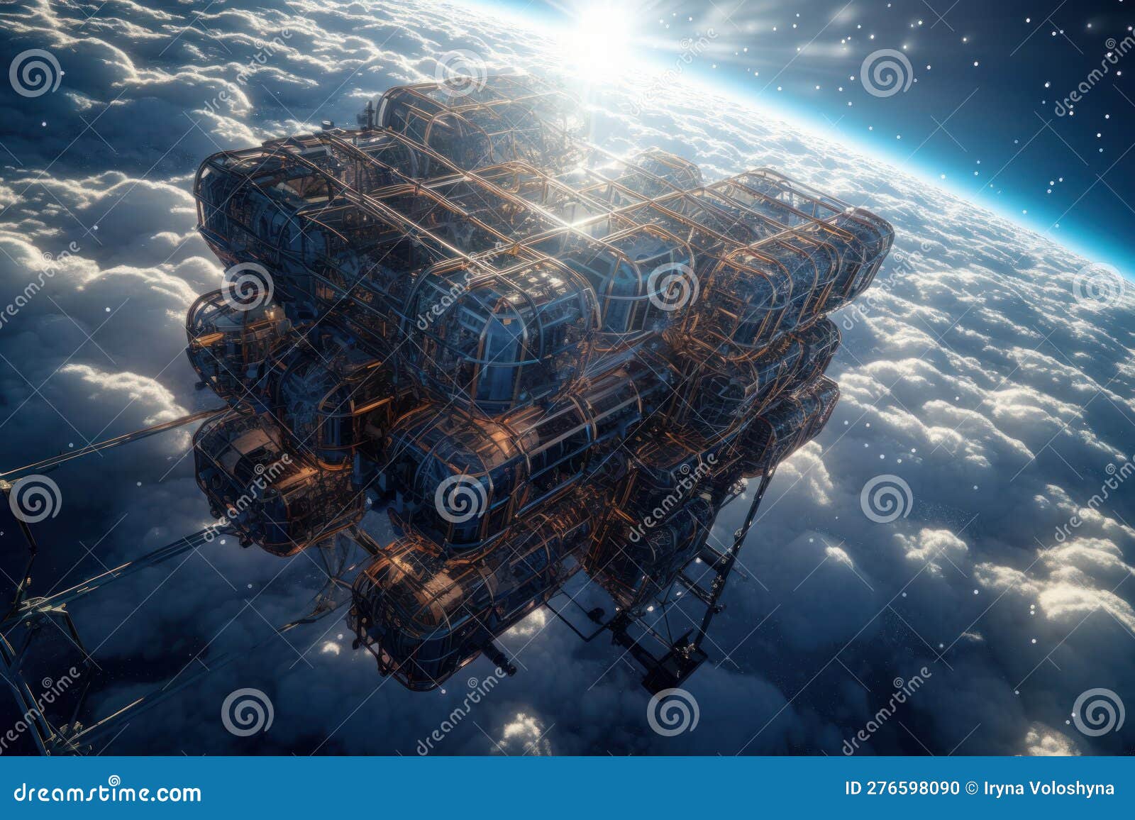 Interconnected Satellites: a Hyper-Realistic Cloud Storage Visio Stock ...