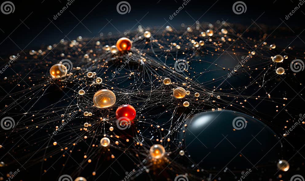 Interconnected Spheres Formation Stock Image - Image of design ...