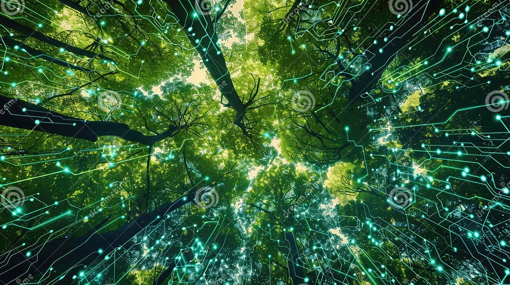 Interconnected Trees and Circuits, Representing the Synergy of Natural ...