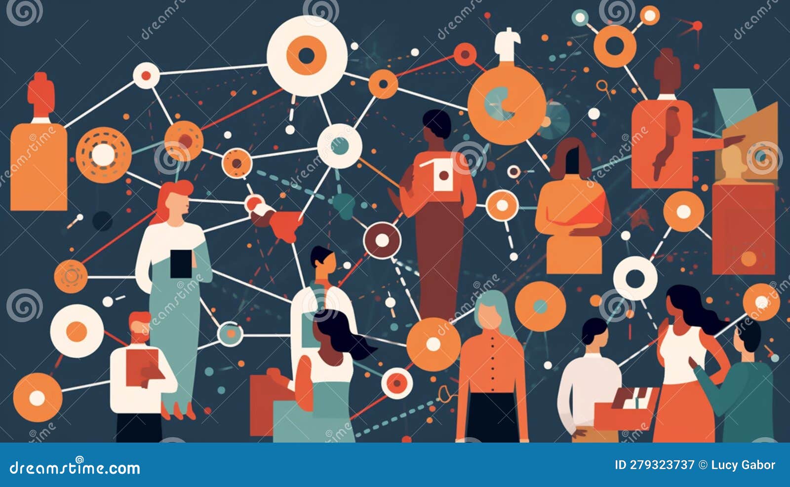 An Interconnected Web of Diverse it Professionals Collaborating on a ...