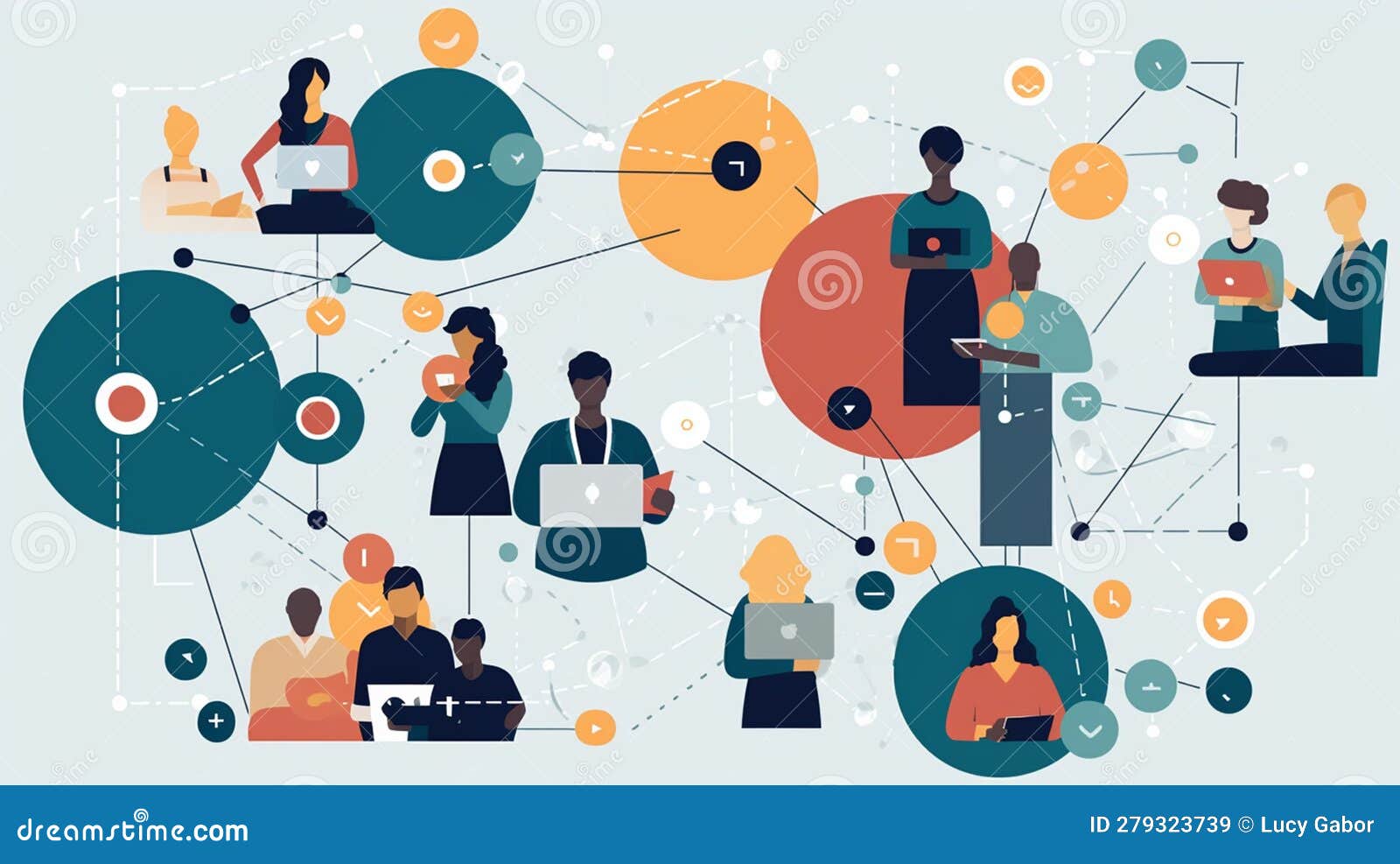 An Interconnected Web of Diverse it Professionals Collaborating on a ...