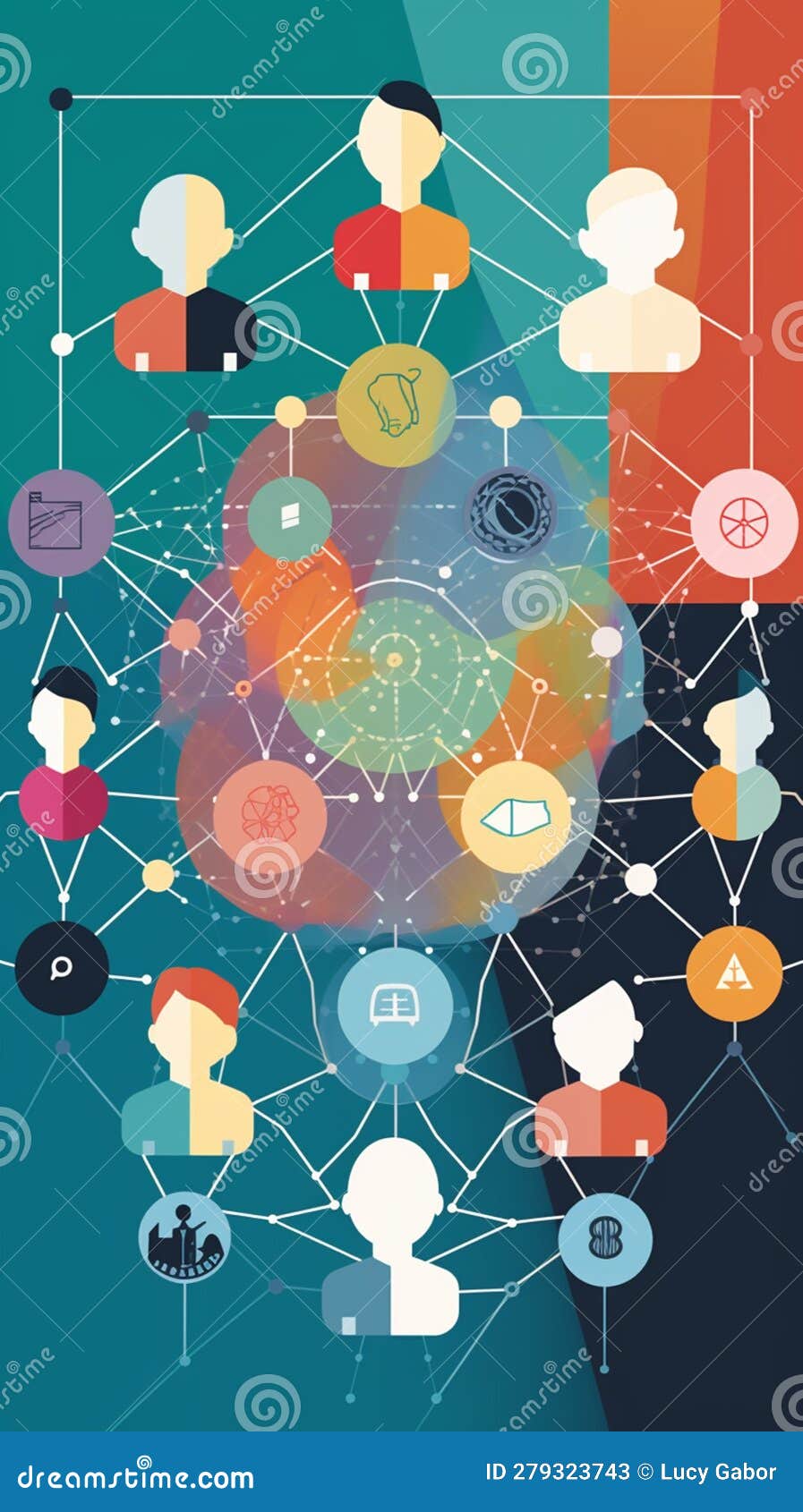 Interconnected Professionals: Diverse Network Of People Portraits ...