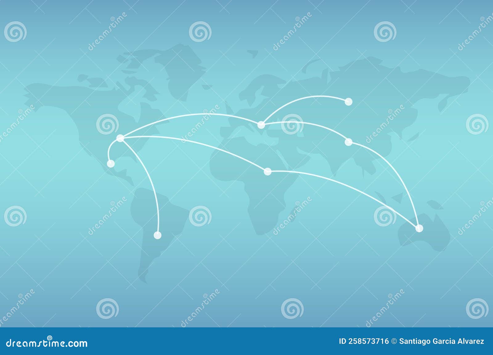 Interconnected World Vector Illustration | CartoonDealer.com #26580608