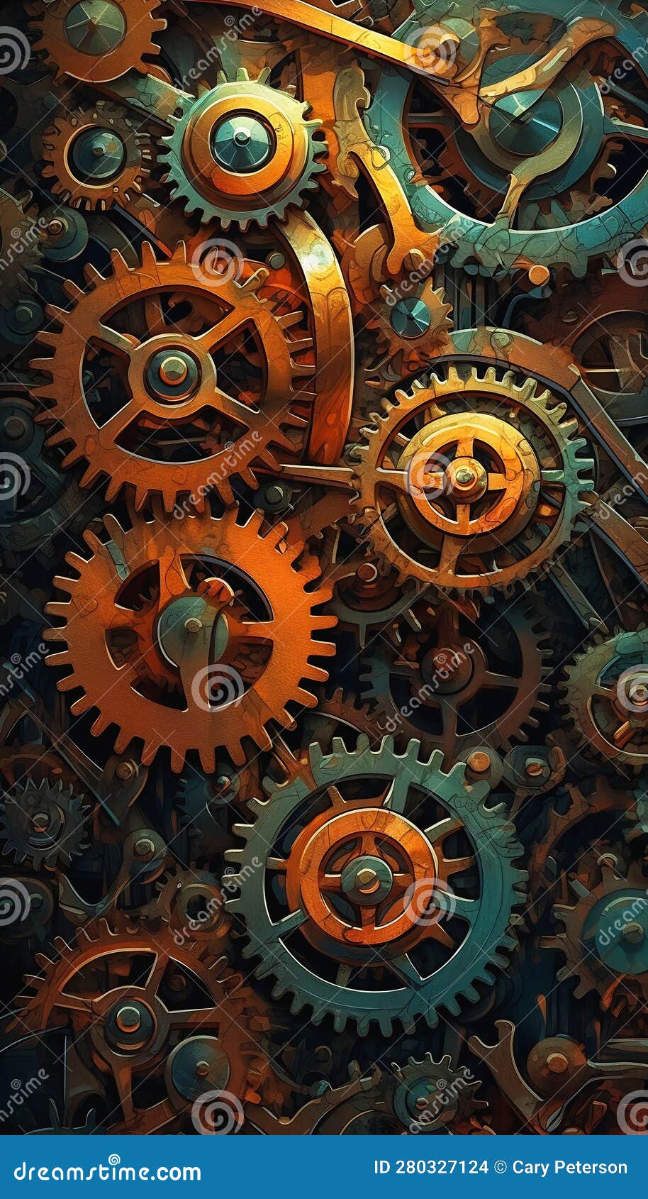 The Interconnected World of Stunning High-Tech Gears Stock Illustration ...