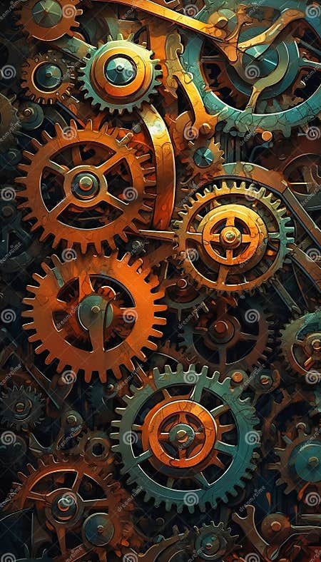 The Interconnected World of Stunning High-Tech Gears Stock Illustration - Illustration of tech ...