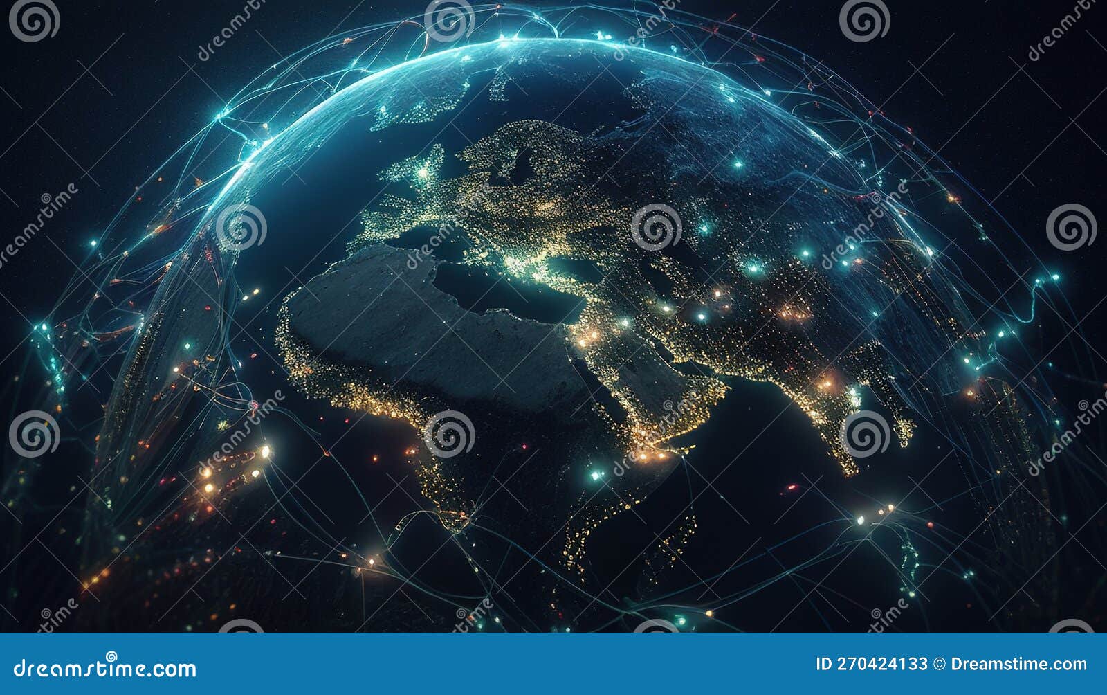 The Interconnected World Of IoT And Blockchain: A Futuristic 8k Cartoon ...