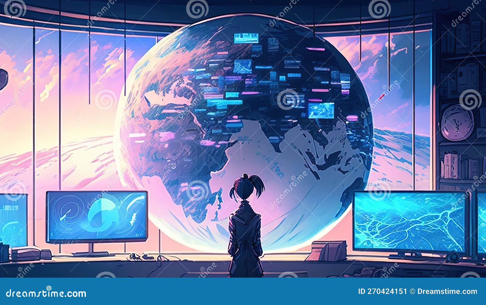 The Interconnected World Of IoT And Blockchain: A Futuristic 8k Cartoon ...