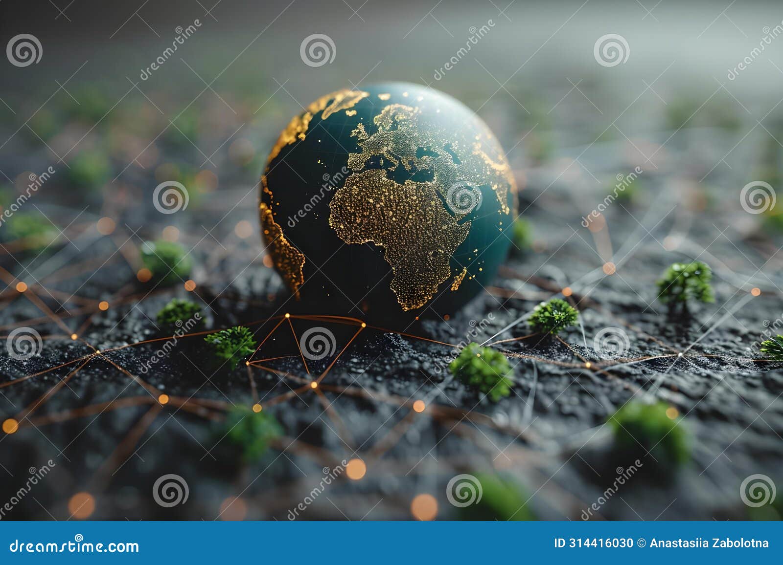 Interconnected World: a Vision of Global Data Network. Concept Big Data ...