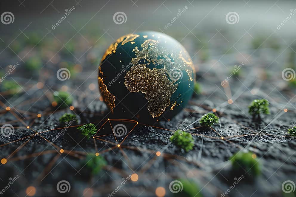 Interconnected World: a Vision of Global Data Network. Concept Big Data ...