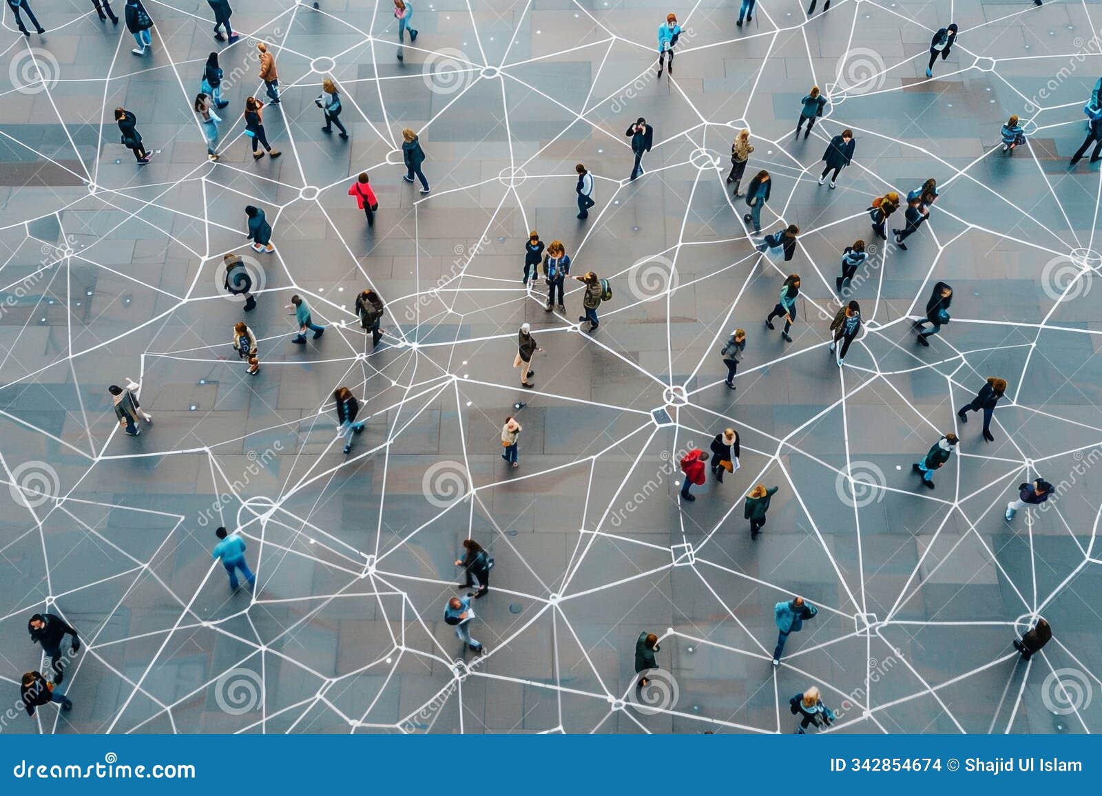 Interconnectedness a Visual Representation of Human Interaction Stock ...