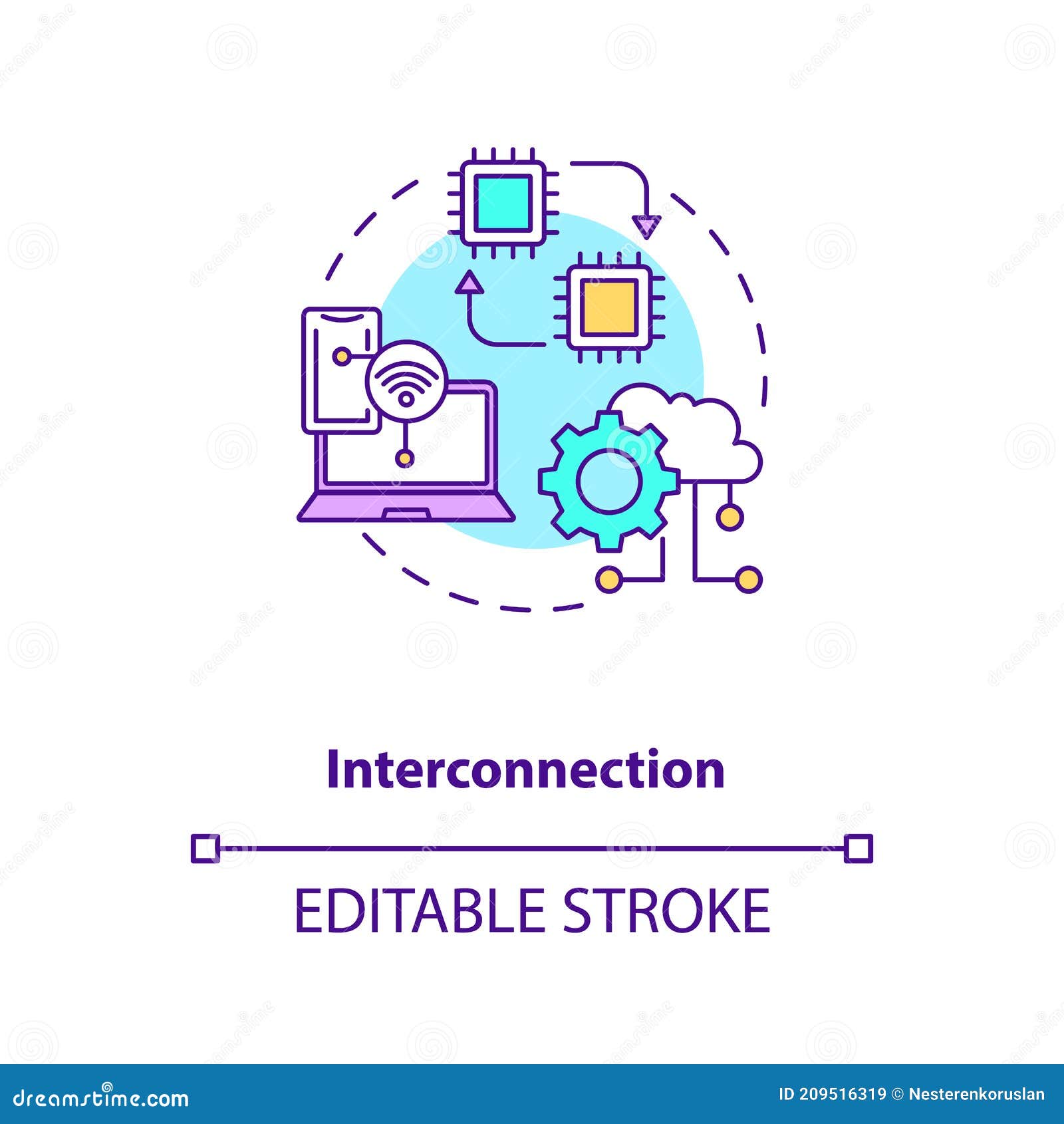 Interconnection Concept Icon Stock Vector - Illustration of innovation ...
