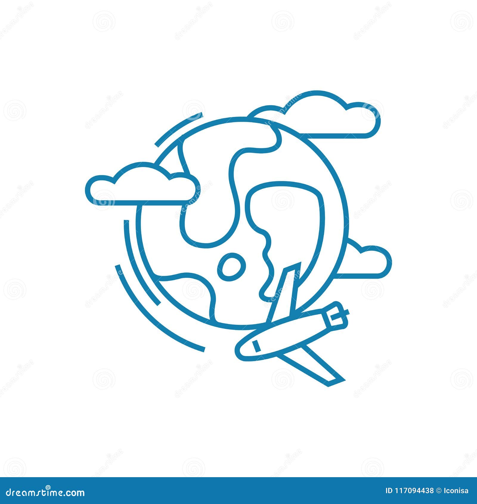 Intercontinental Flight Routes Map Vector Illustration | CartoonDealer ...