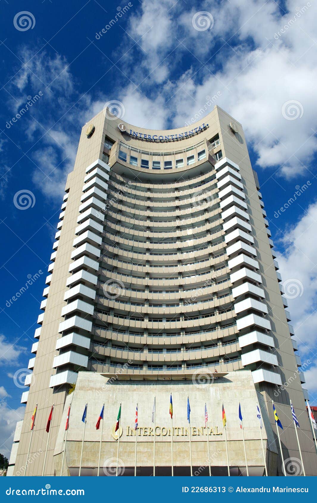 Intercontinental Hotel editorial stock photo. Image of blue - 22686313