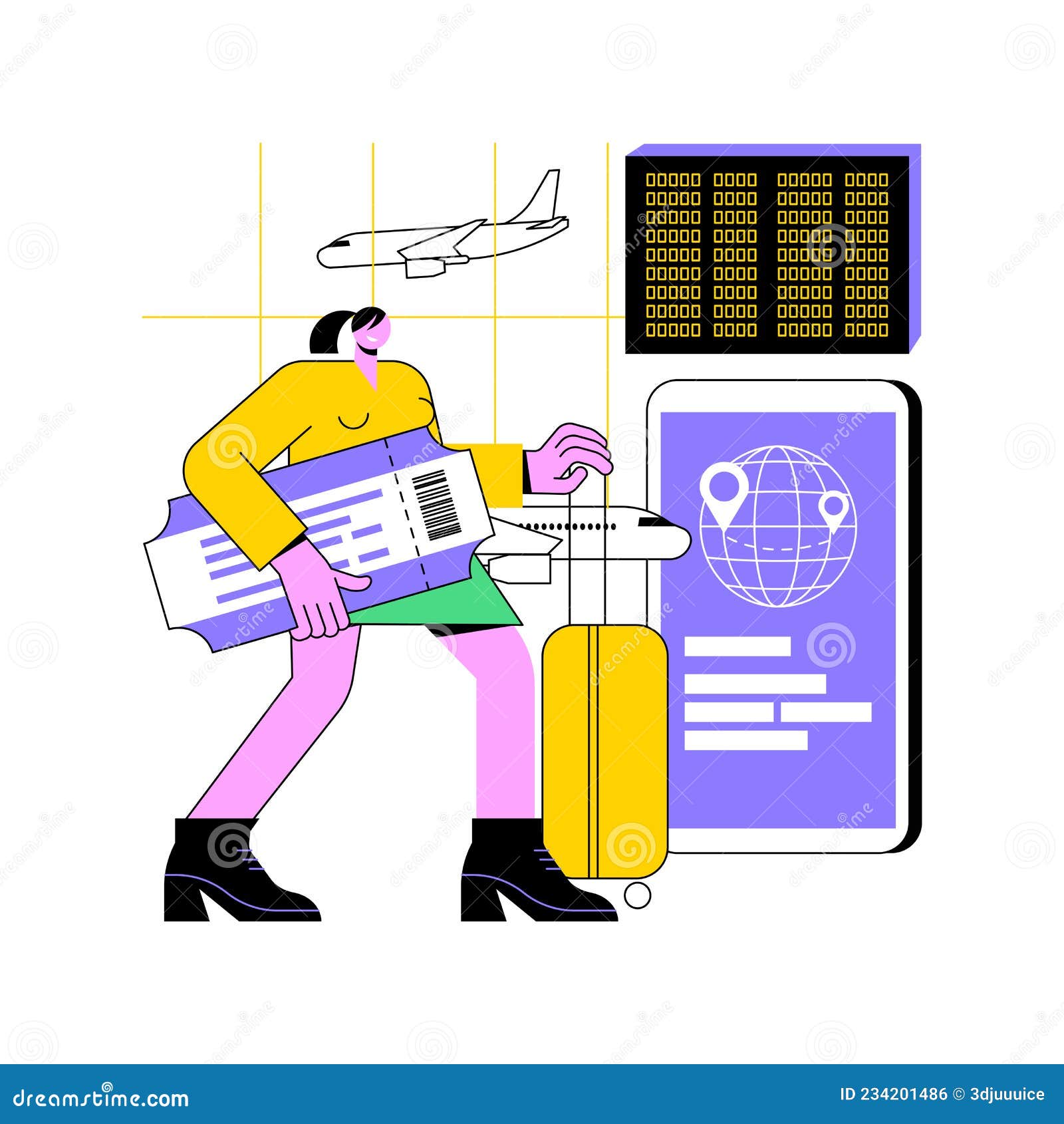 Intercontinental Flight Routes Map Vector Illustration | CartoonDealer ...