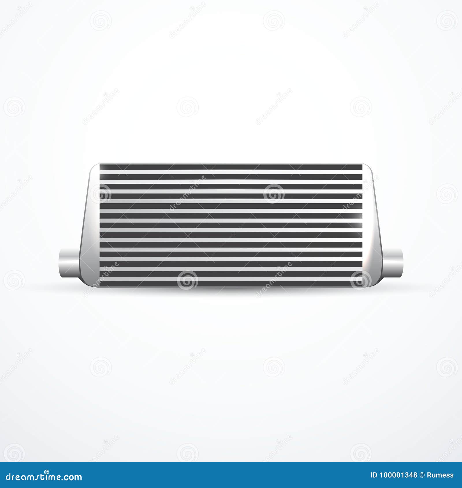Vector Intercooler Isolated Stock Vector - Illustration of metallic ...