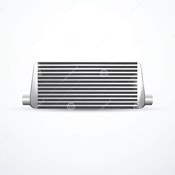 Vector Intercooler Isolated Stock Vector - Illustration of metallic ...