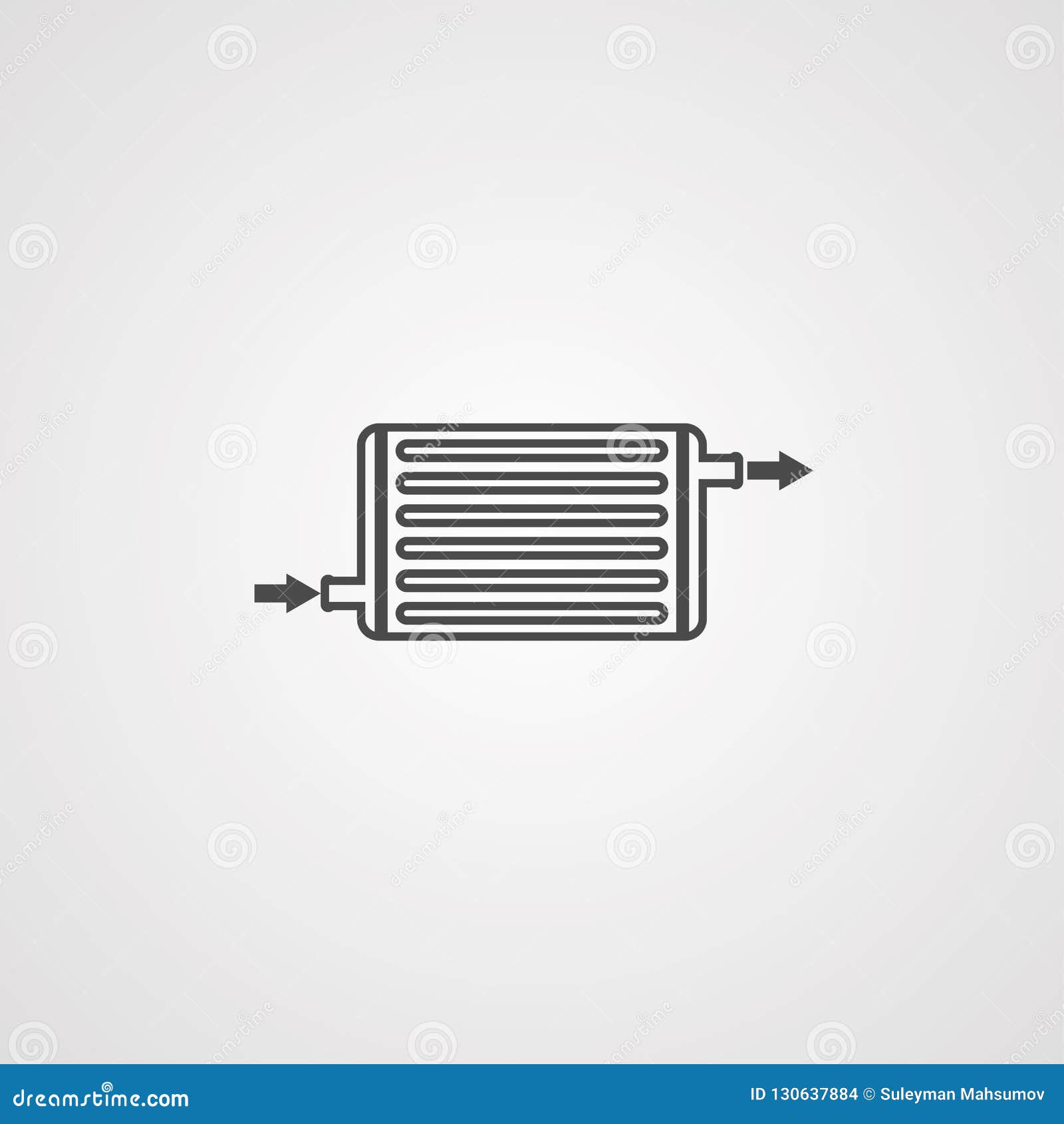 Intercooler Vector Icon Sign Symbol Stock Vector - Illustration of plug ...