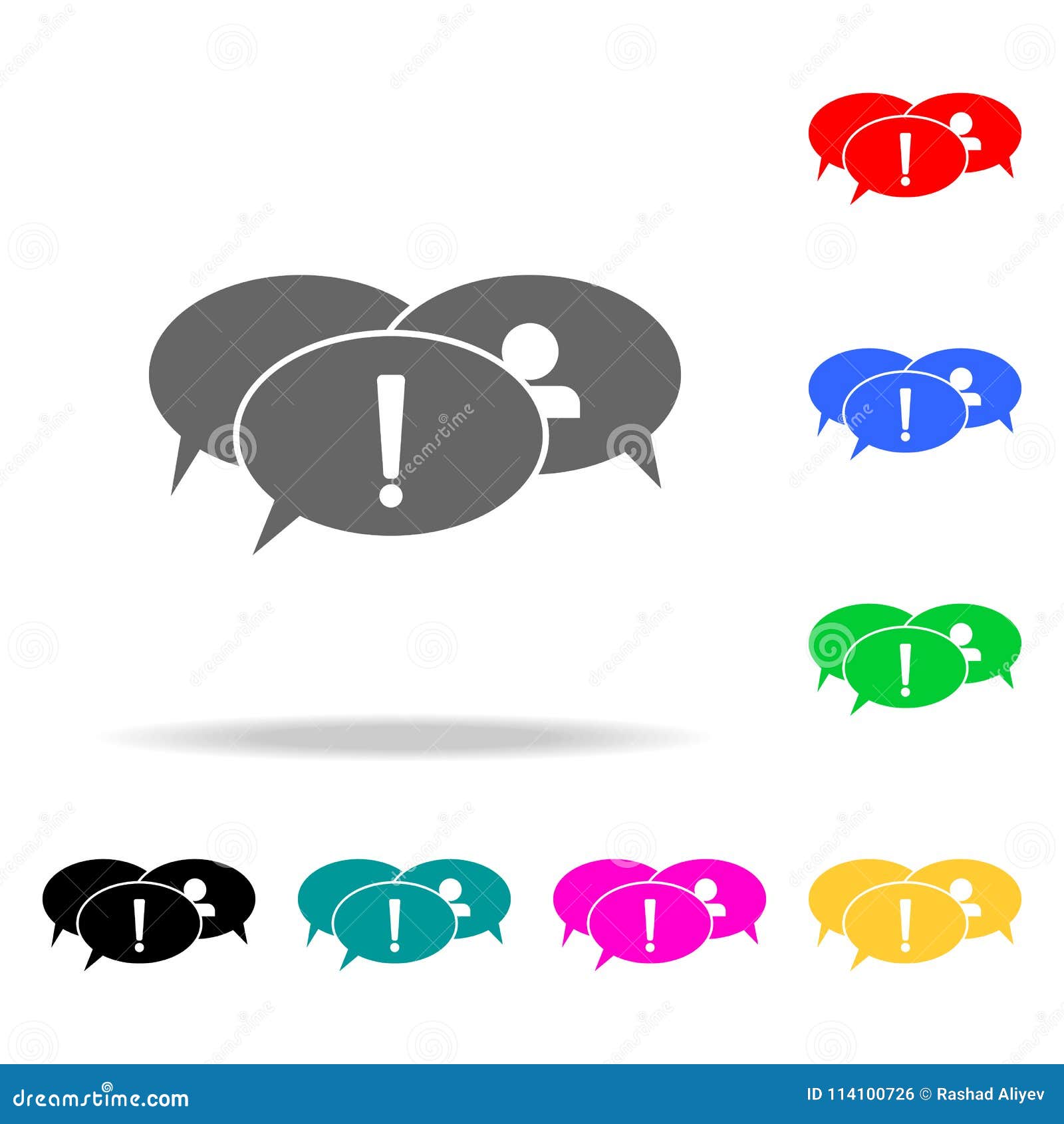 Intercourse with Exclamations Icon. Elements of Teamwork Multi Colored ...