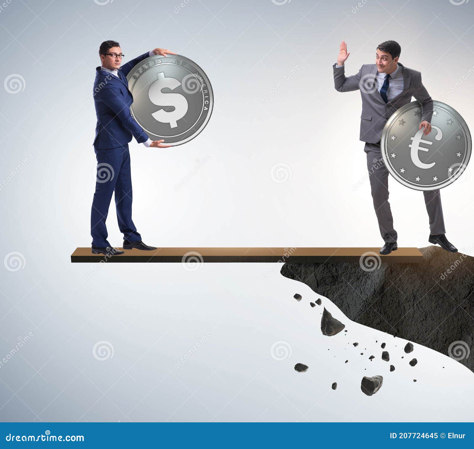 Interdependency Concept with Two Currencies Stock Image - Image of ...