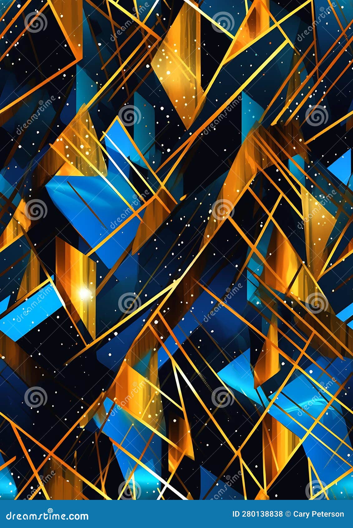 Interdimensional Blue Gold stock illustration. Illustration of ...