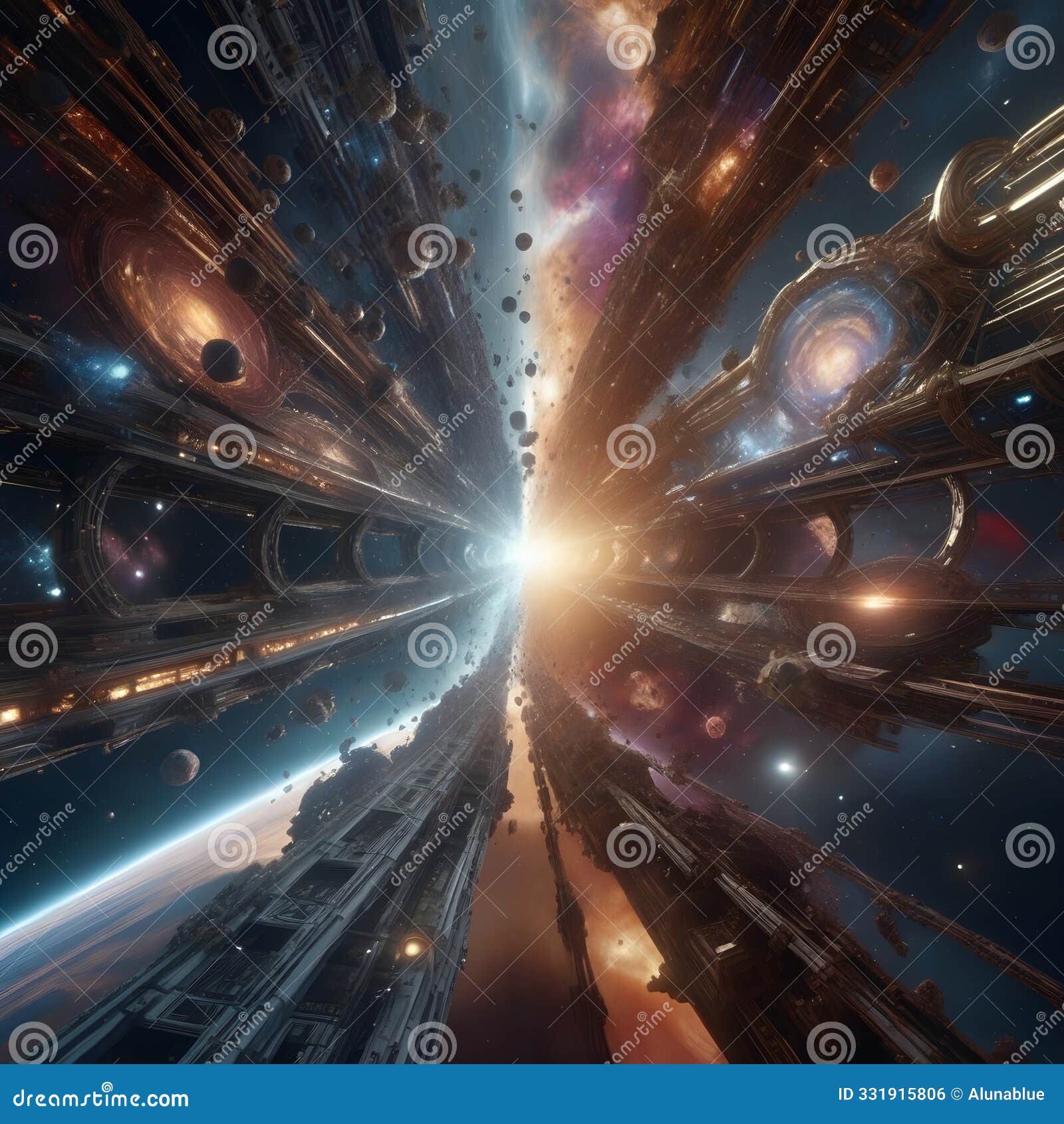 Interdimensional Corridor: Gateway To Parallel Universes Stock Photo ...
