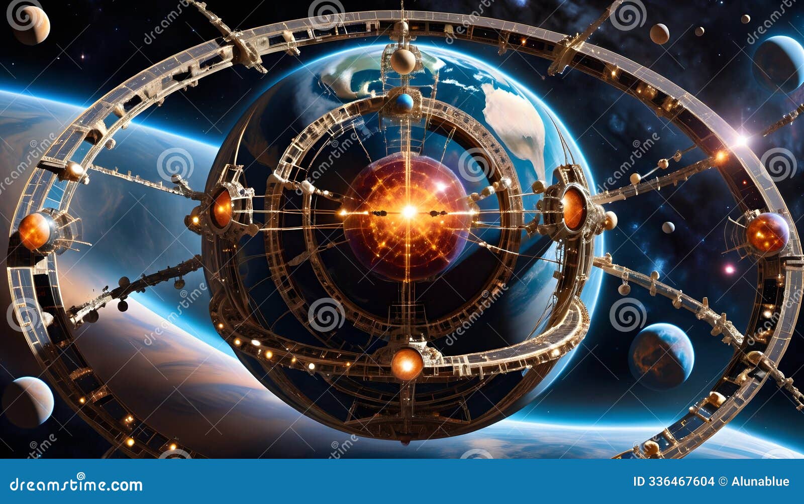 Interdimensional Nexus: Parallel Worlds Converge in Cosmic Orbit Stock ...