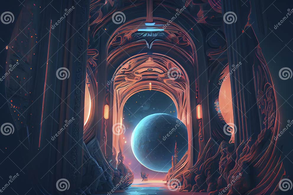 Interdimensional Travel and Parallel Universes, Ai Illustration Stock ...