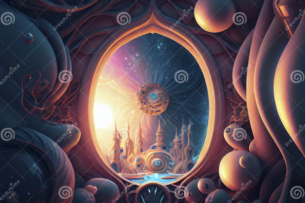 Interdimensional Travel and Parallel Universes, Ai Illustration Stock ...