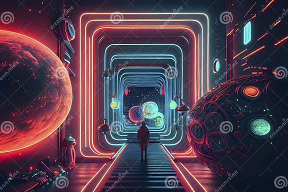 Interdimensional Travel and Parallel Universes, Ai Illustration Stock ...