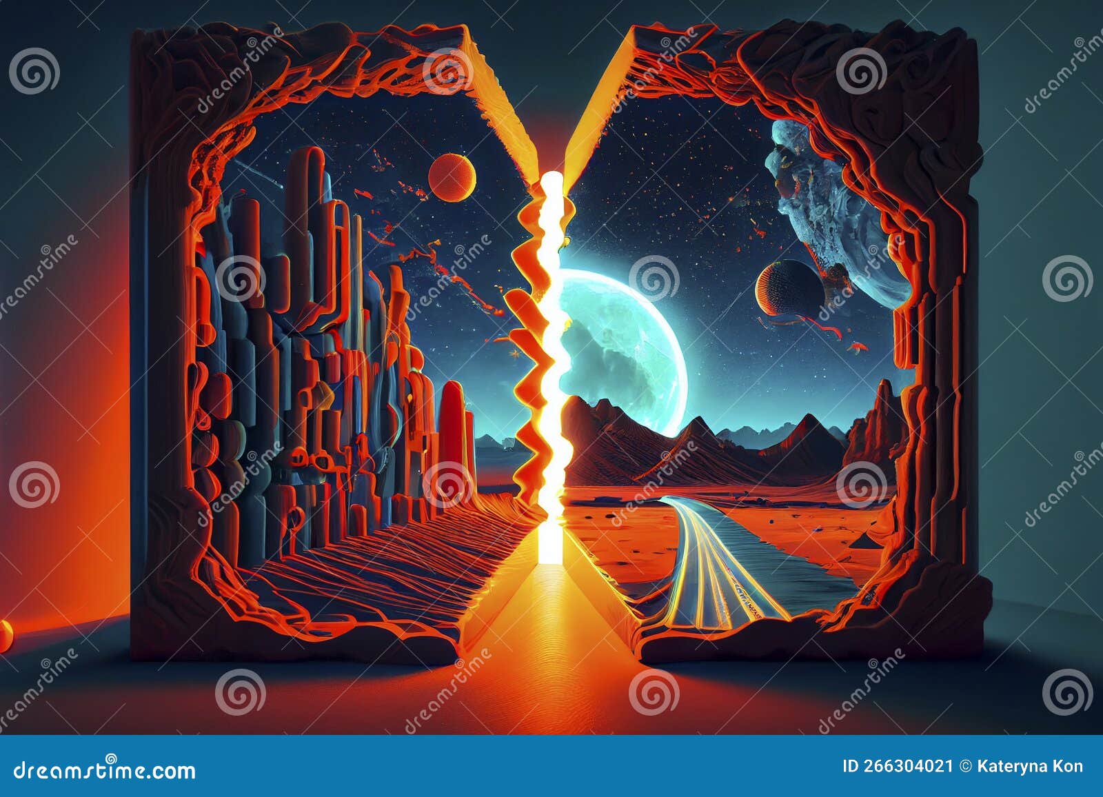 Interdimensional Travel and Parallel Universes, Ai Illustration Stock ...