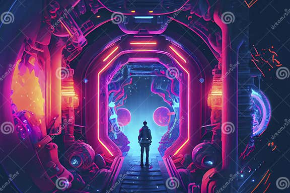 Interdimensional Travel and Parallel Universes, Ai Illustration Stock ...