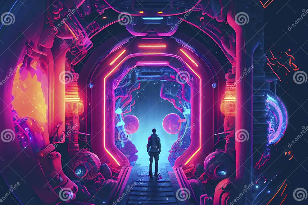 Interdimensional Travel and Parallel Universes, Ai Illustration Stock ...