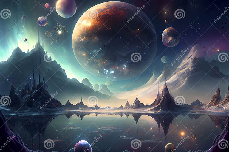 Interdimensional Travel and Parallel Universes, Ai Illustration Stock ...