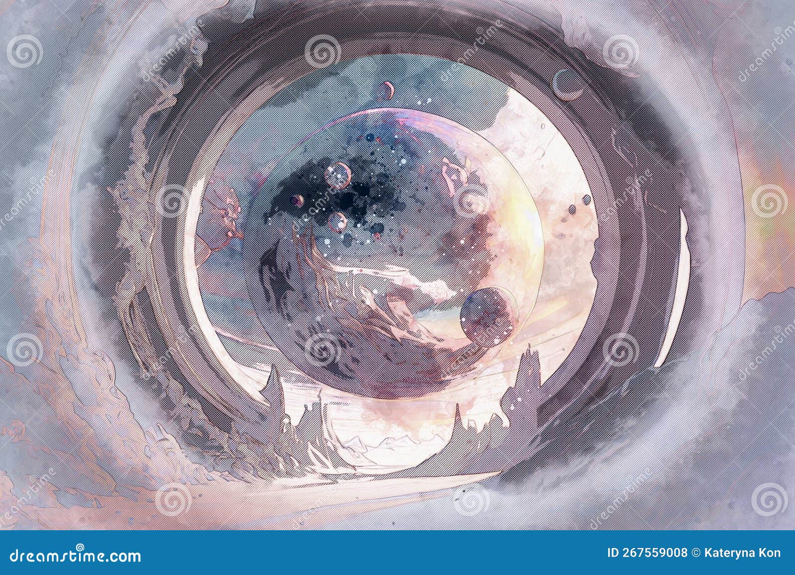 Interdimensional Travel and Parallel Universes, Illustration Stock ...