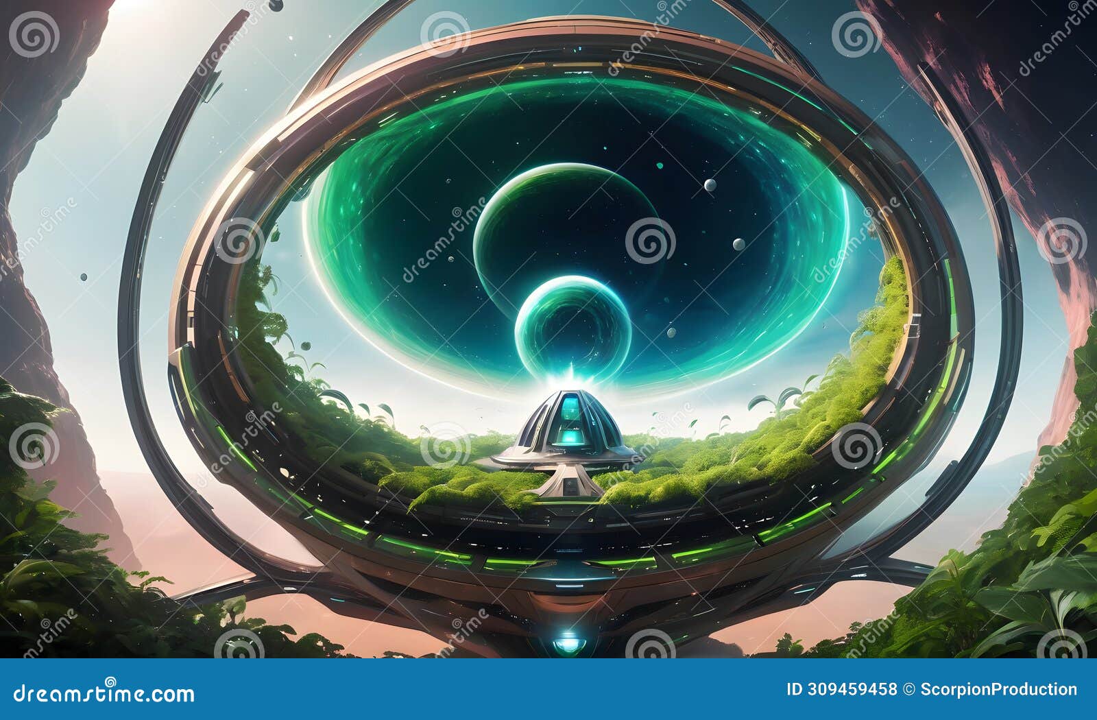Interdimensional Vortex View Stock Photo - Image of vortex, exploration ...