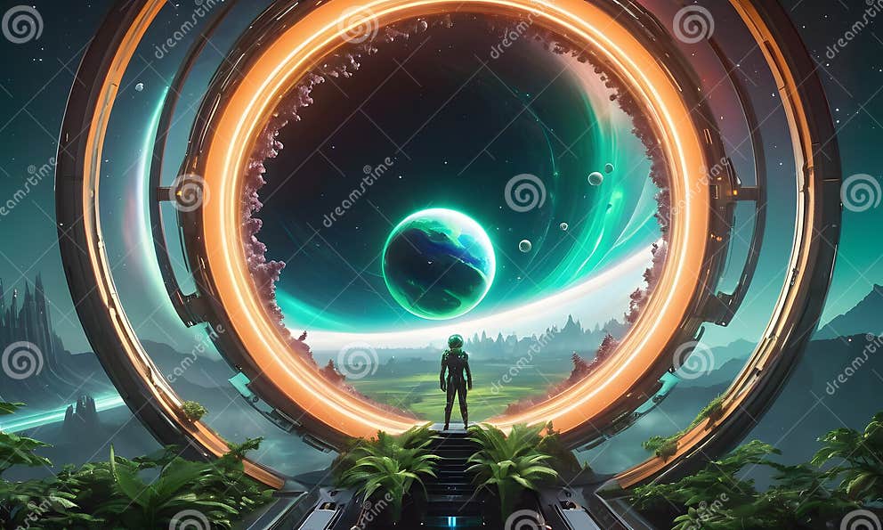 Interdimensional Vortex View Stock Photo - Image of aerospace ...