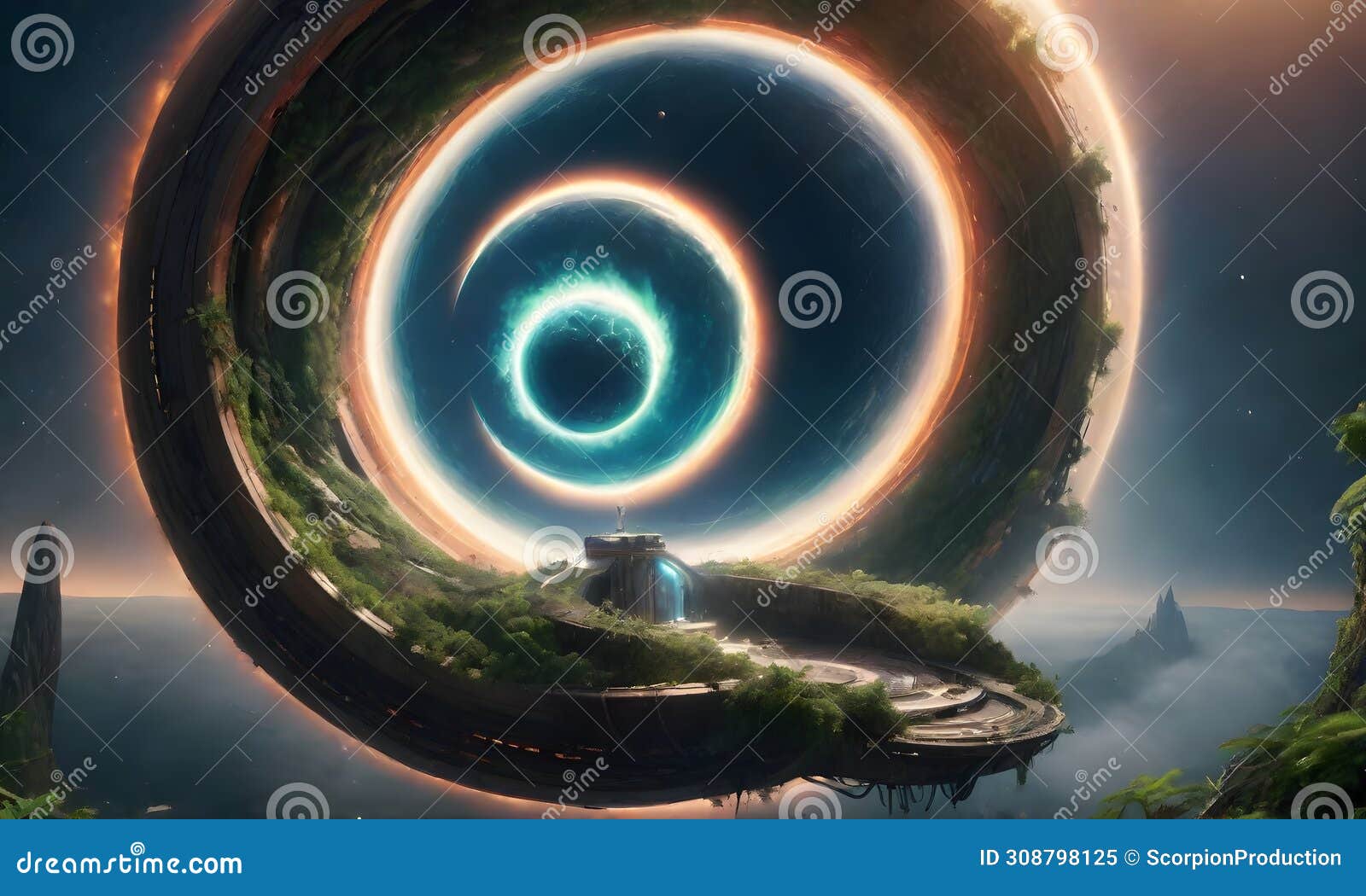 Interdimensional Vortex View Stock Image - Image of abstract, wormhole ...