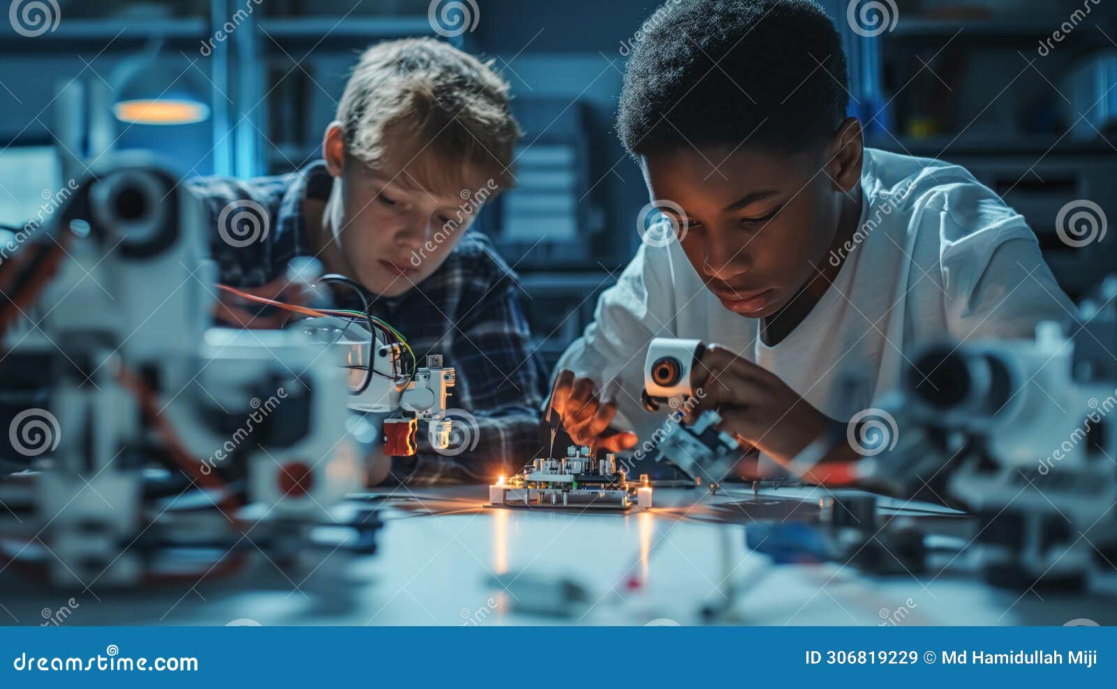 Interdisciplinary Nature of STEM Education, with Students Working on a ...