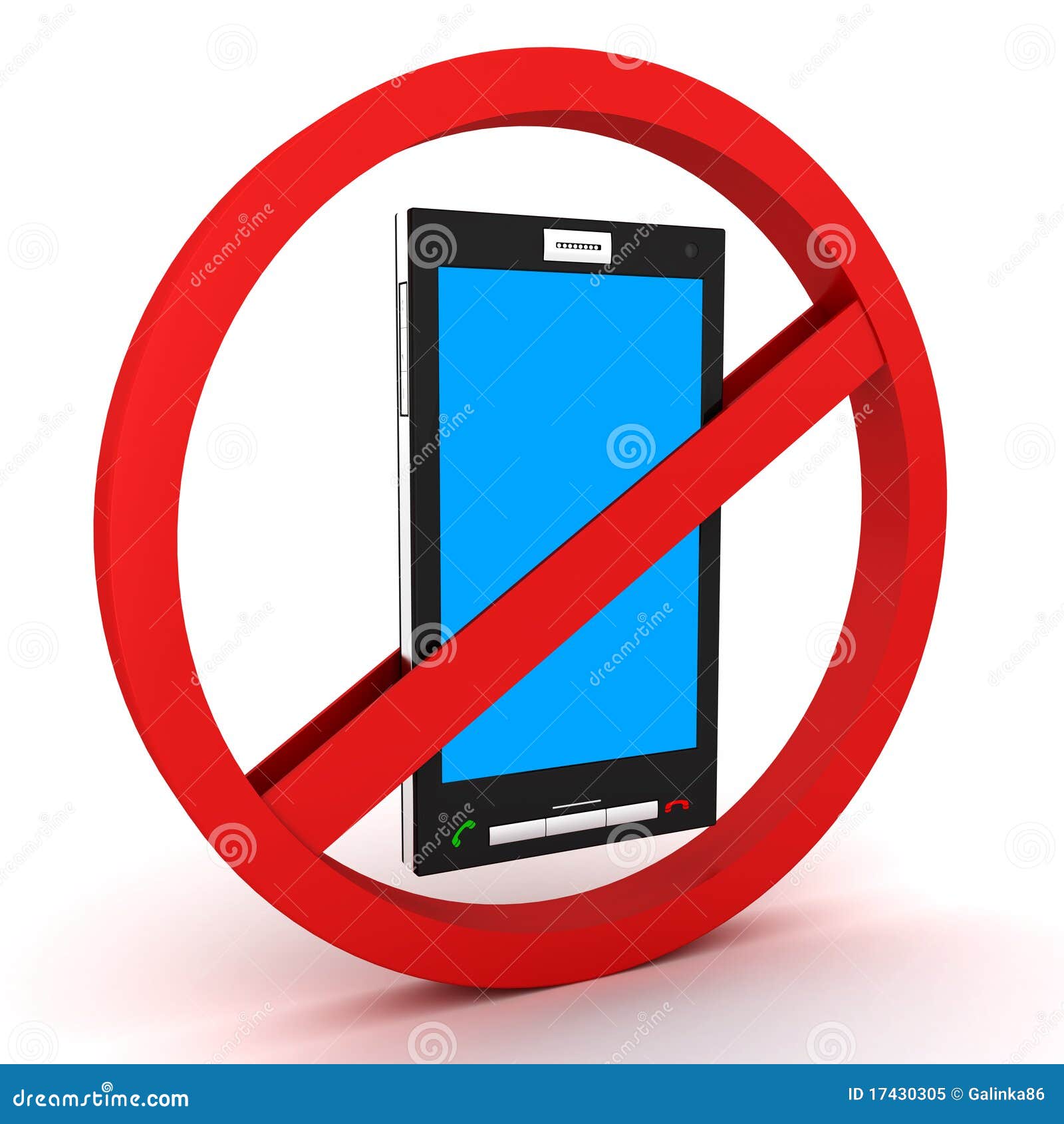 Interdit Et Téléphone Portable Illustration Stock - Illustration du ...