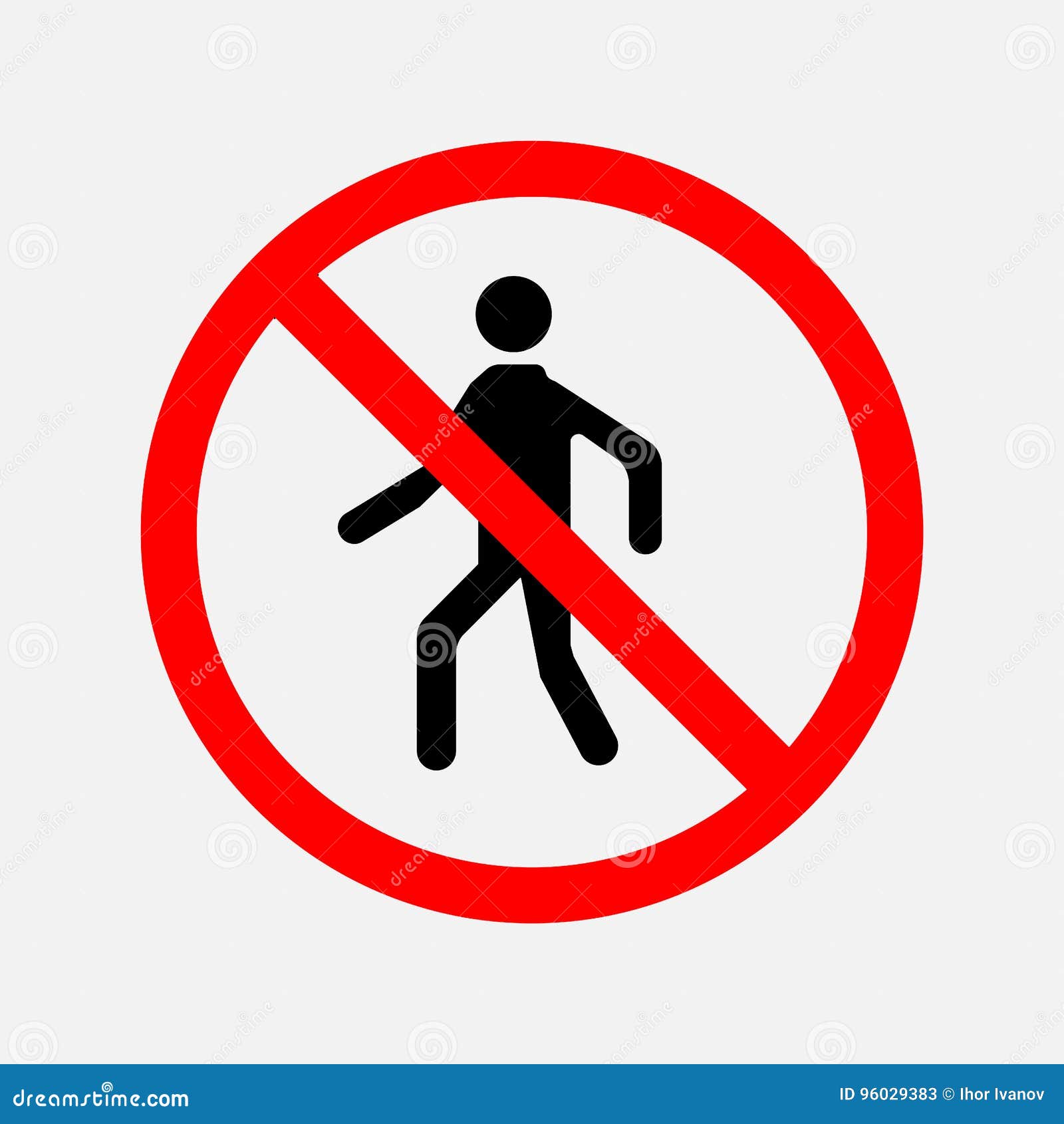 On Interdit Le Signe Du Passage Illustration Stock - Illustration du ...