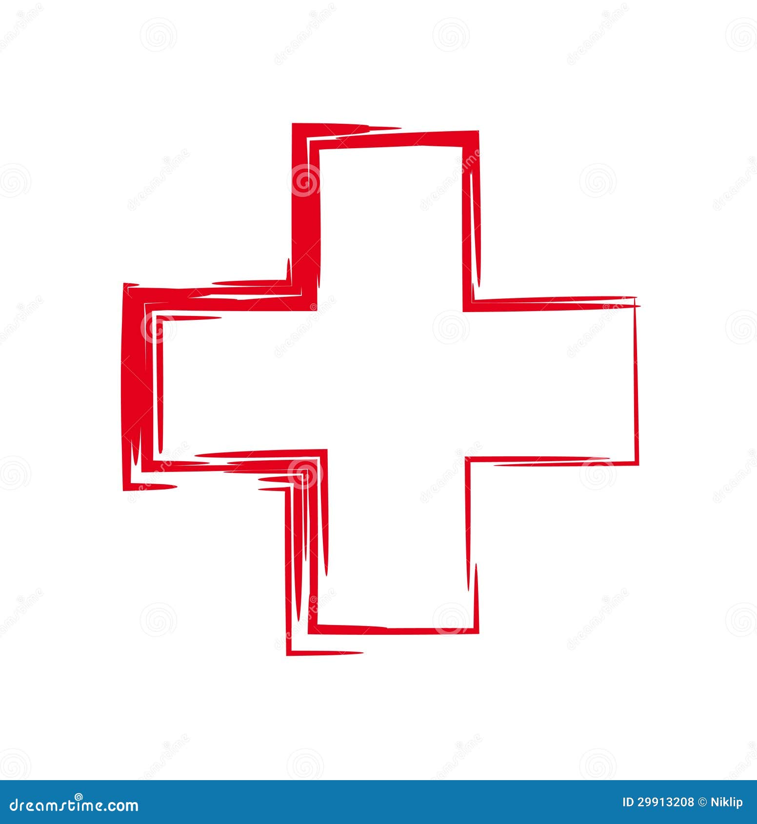 Rood kruis vector illustratie. Illustration of pret, kruis - 29913208