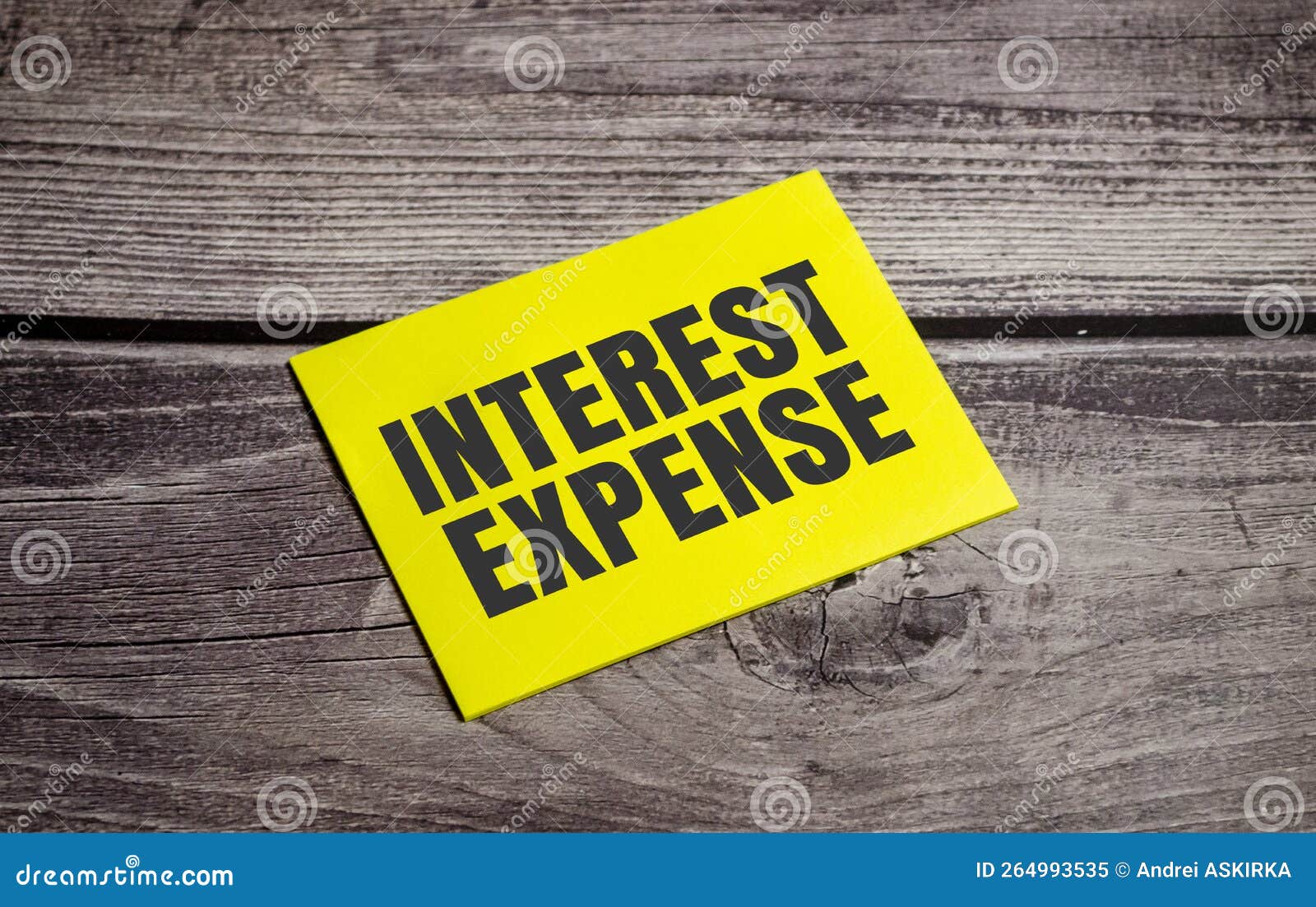 Interest Expense Text on Business Paper on Office Table Stock Image ...