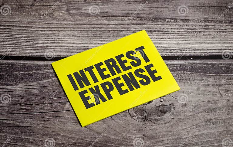 Interest Expense Text on Business Paper on Office Table Stock Image ...