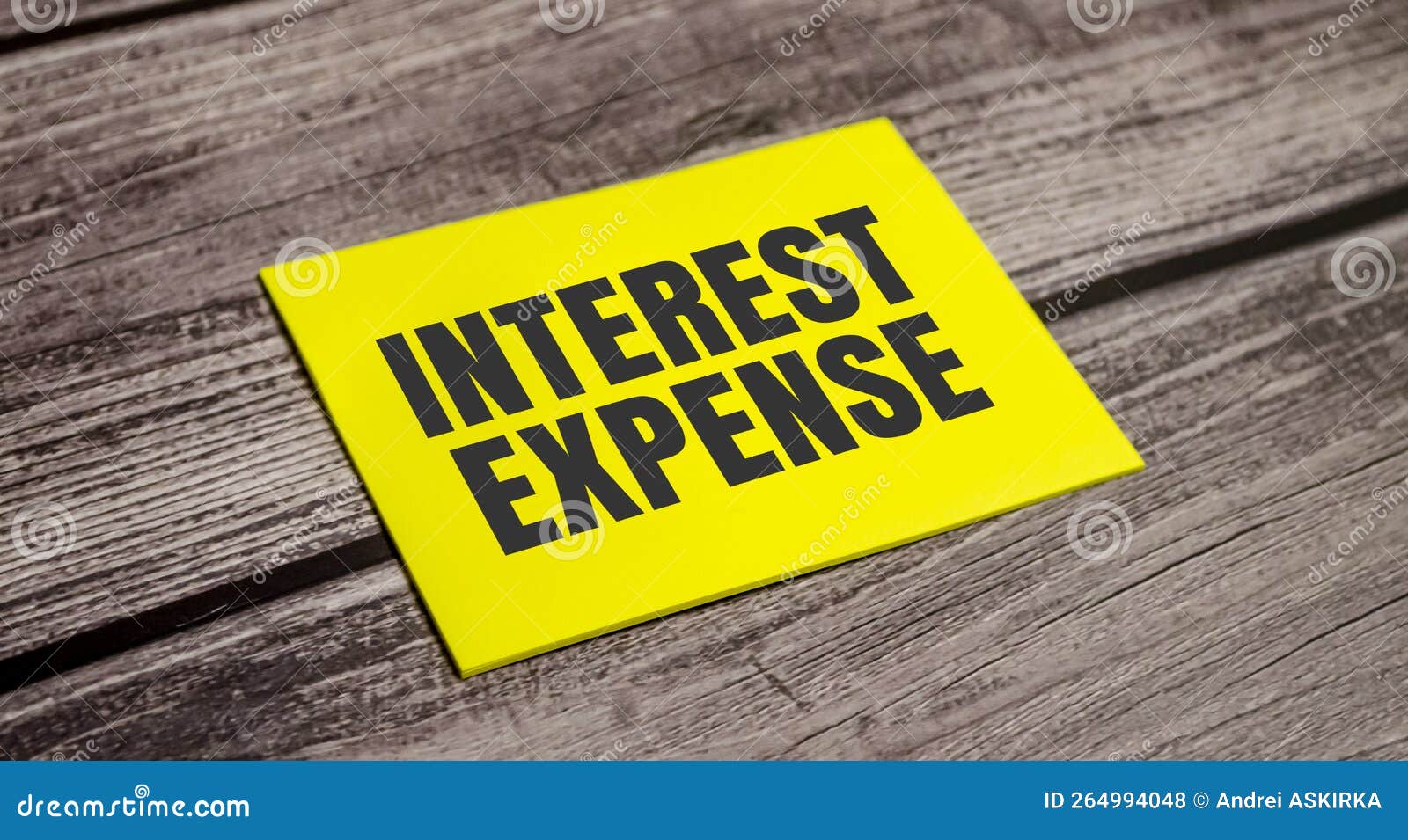 Interest Expense Text on Business Paper on Office Table Stock Photo ...