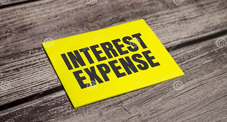 Interest Expense Text on Business Paper on Office Table Stock Photo ...