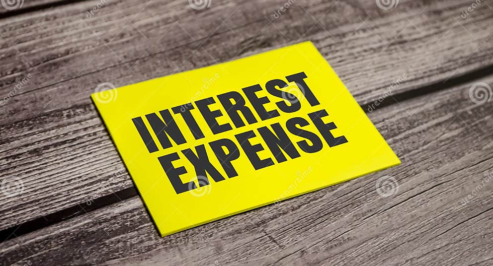 Interest Expense Text on Business Paper on Office Table Stock Photo ...