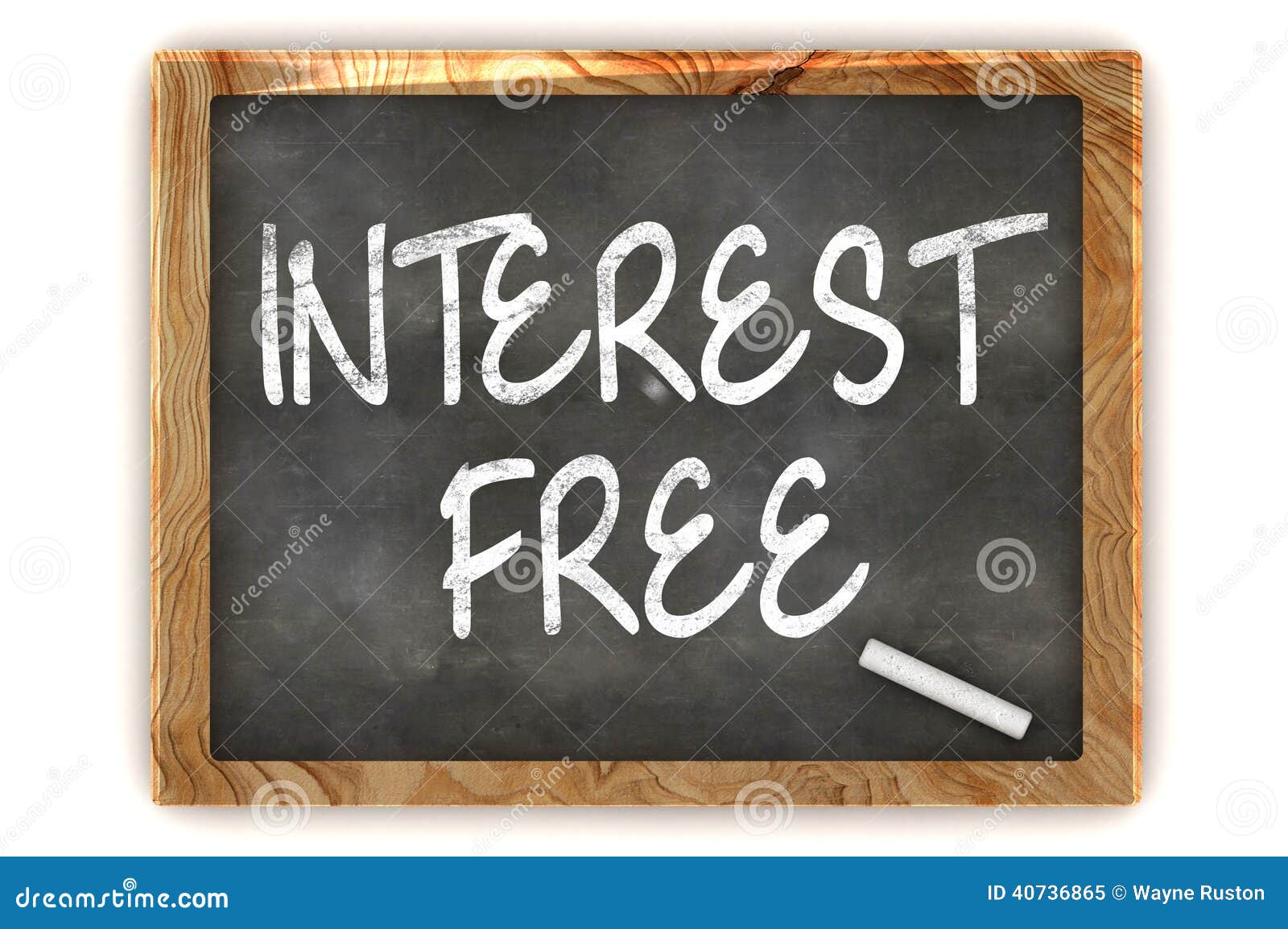 Interest Free Blackboard stock illustration. Illustration of investing ...