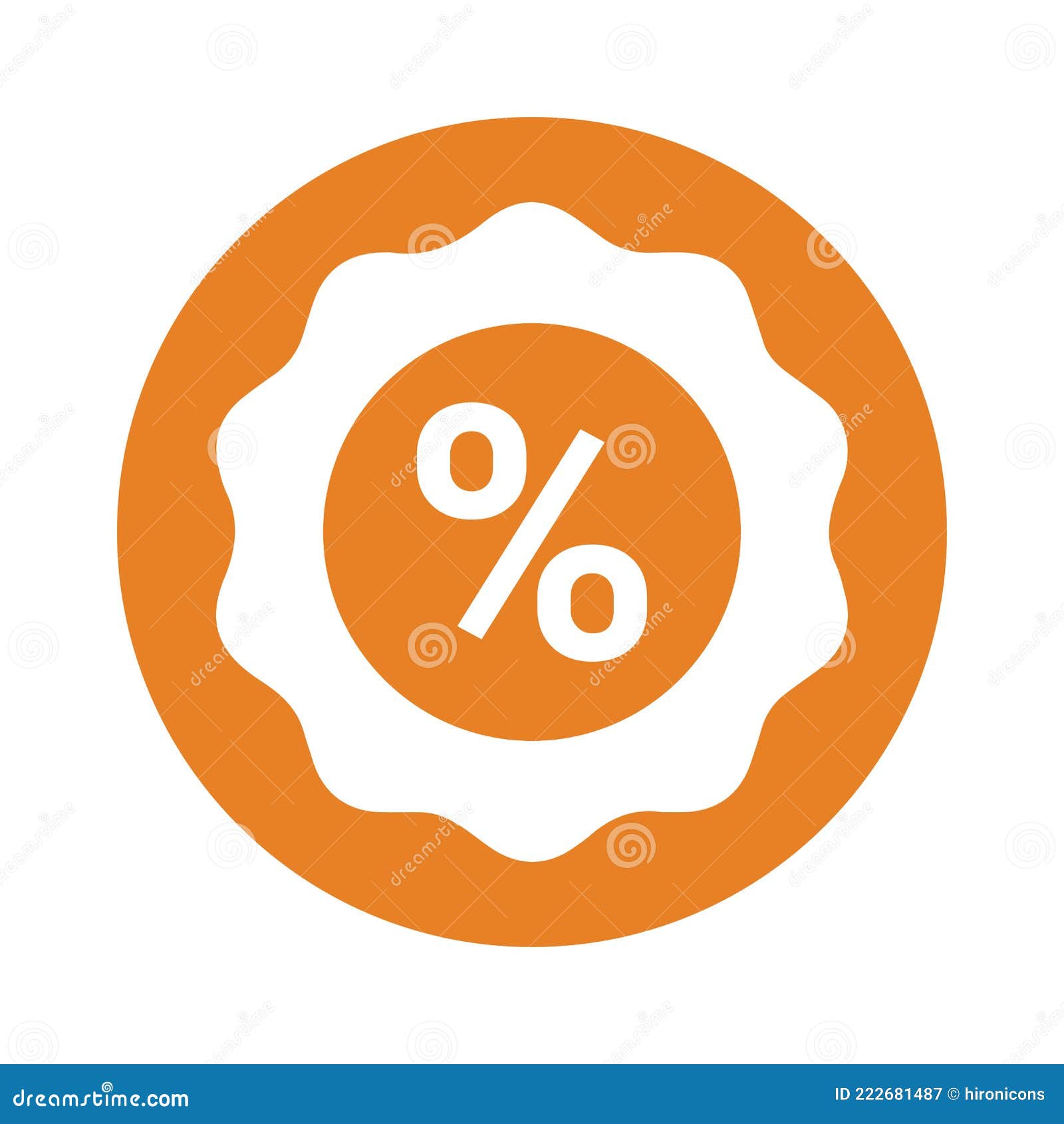 Interest, Percent Icon. Orange Color Design Stock Vector - Illustration ...