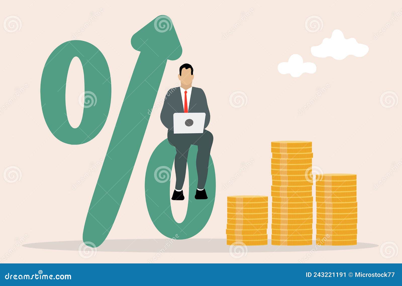 Interest Rate Concept Design, Vector Illustration Stock Vector ...