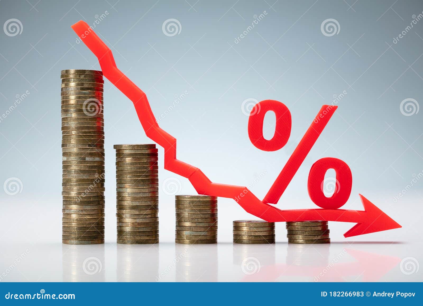 Interest Rate Decrease Concept Stock Image - Image of discount ...